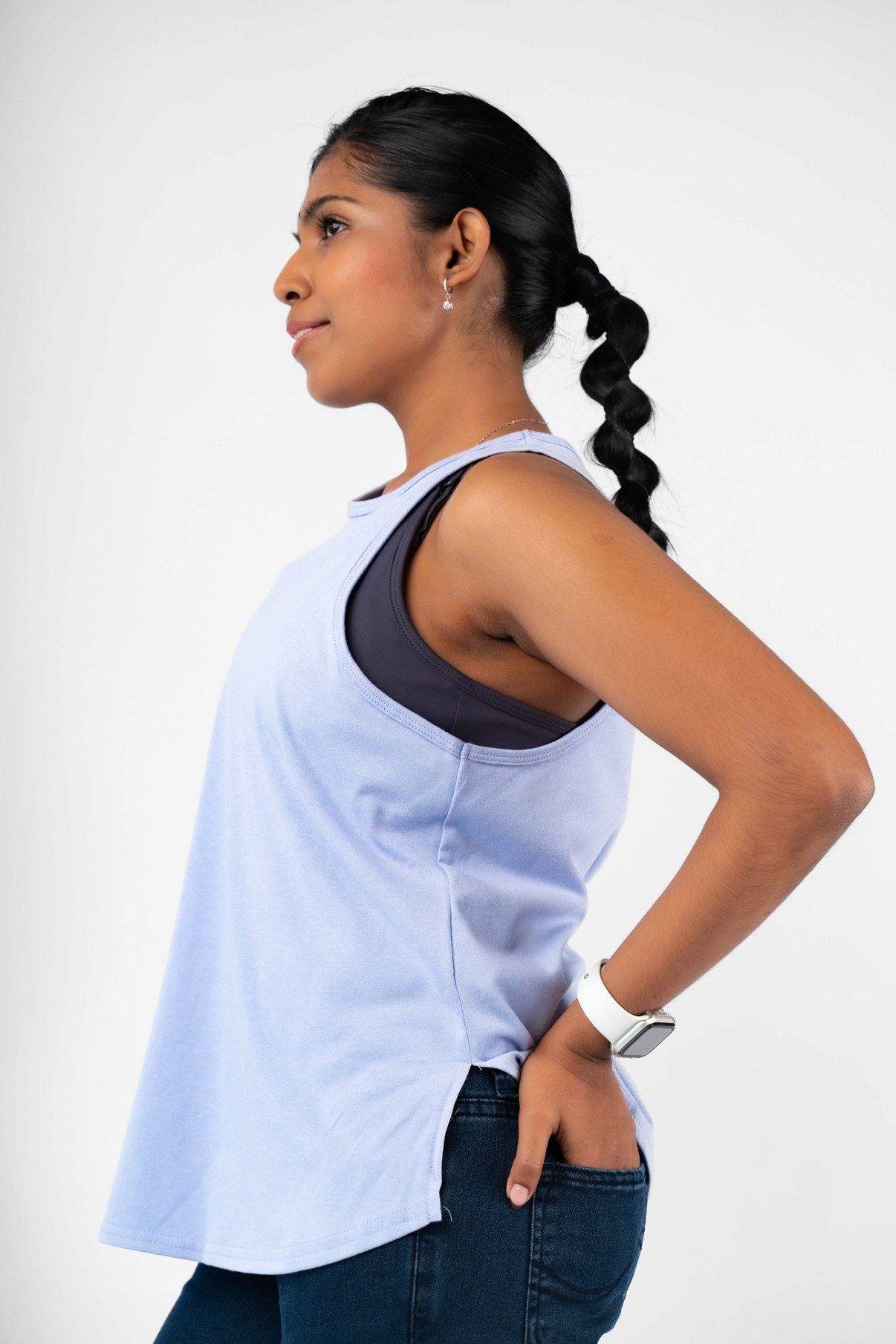 Curved Hem Crew Tank Top – Ruuji